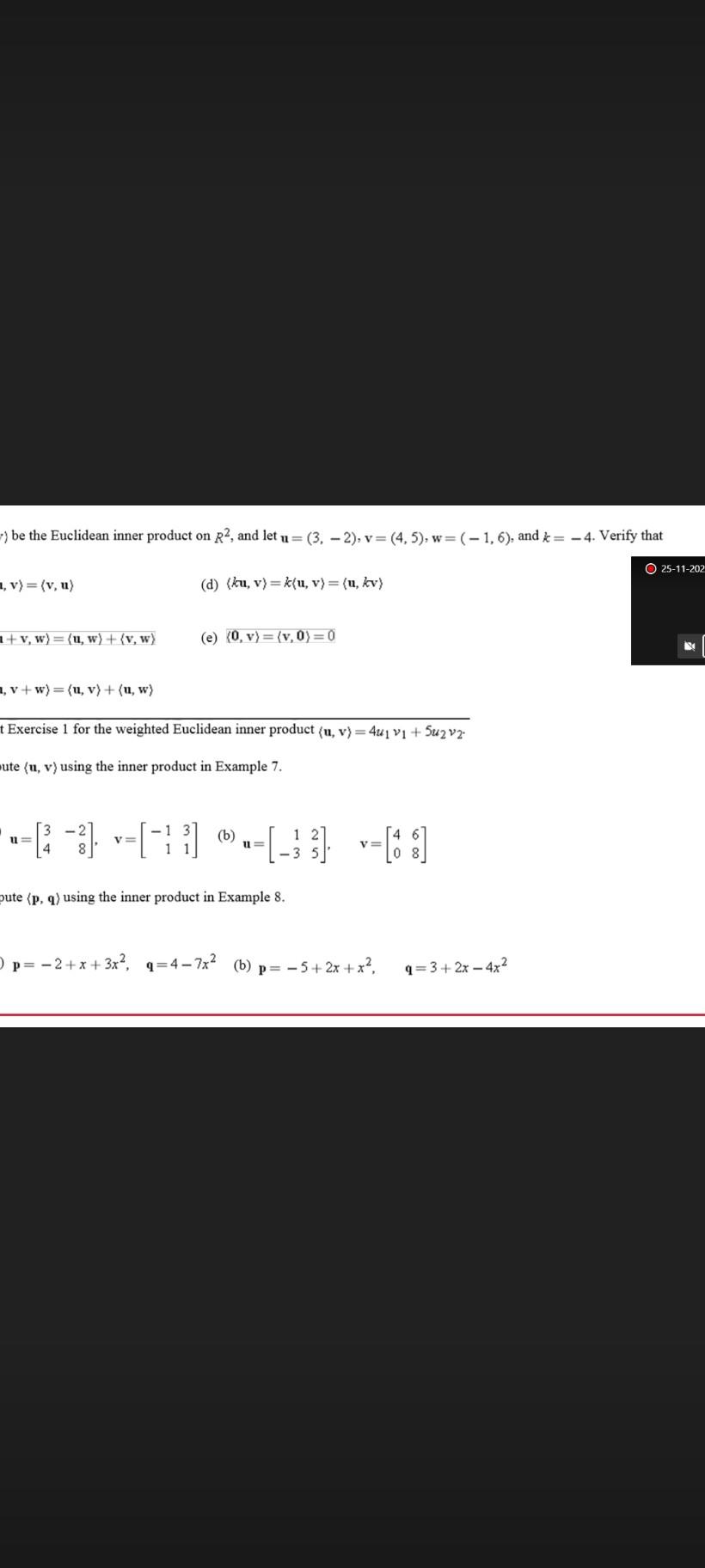 ) be the Euclidean inner product on R2, and let u | Chegg.com