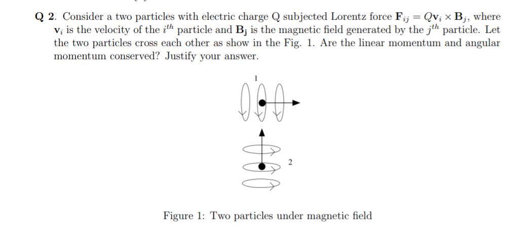 Solved Q 2. ﻿Consider a two particles with electric charge Q | Chegg.com
