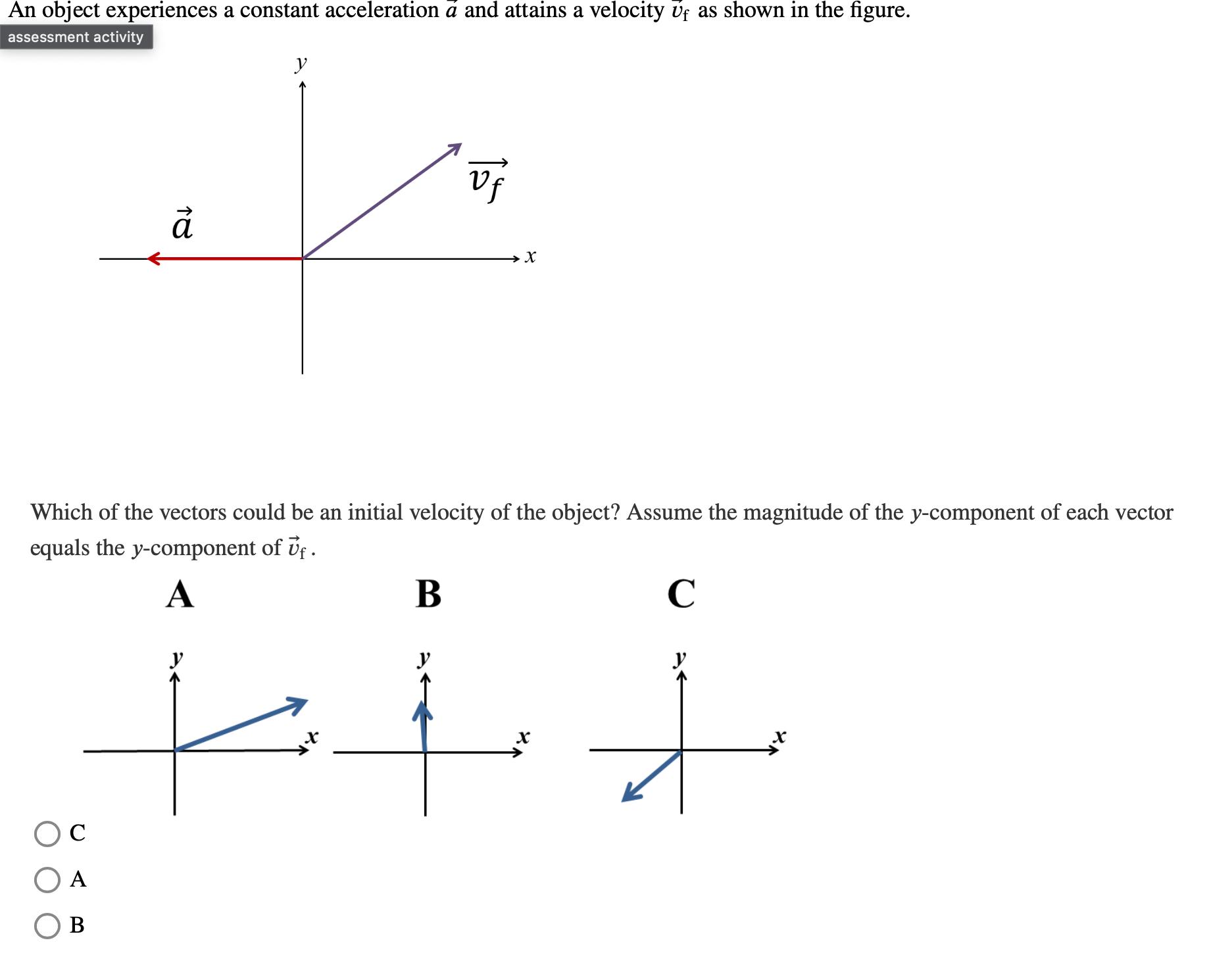 Solved An object experiences a constant acceleration vec(a) | Chegg.com