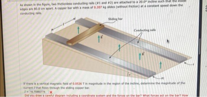 Solved As shown in the figure, two frictionless conducting | Chegg.com