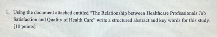 Solved please write a structured abstract and key words for | Chegg.com