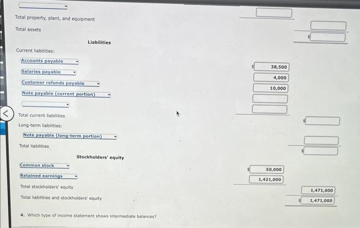 Solved Multiple-step income statement and balance sheet The | Chegg.com