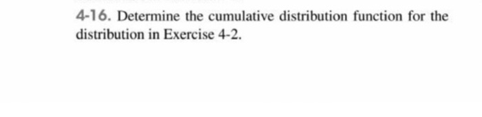 Solved 4 16 Determine The Cumulative Distribution Function