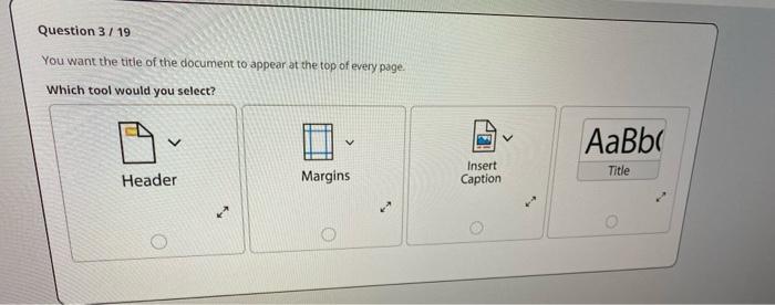 Solved Question 3/19 You want the title of the document to | Chegg.com