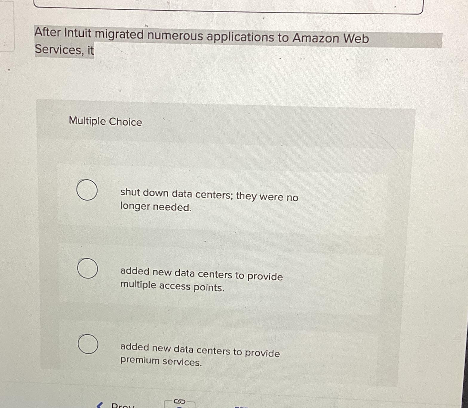 Solved After Intuit migrated numerous applications to Amazon | Chegg.com