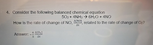 Solved Consider The Following Balanced Chemical