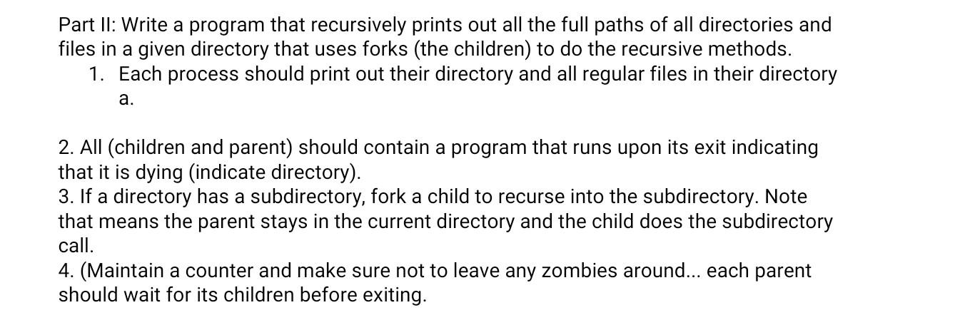 Solved Part Ii Write A Program That Recursively Prints Out 2073