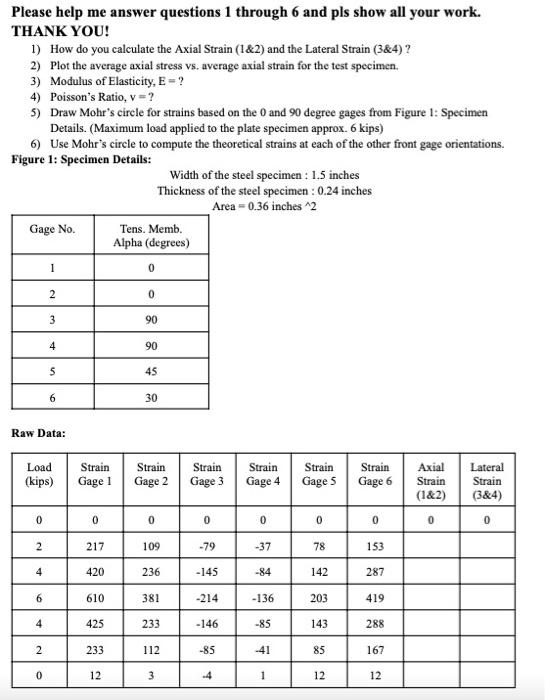 Solved Please help me answer questions 1 through 6 and pls | Chegg.com