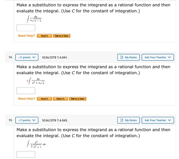 Solved Make a substitution to express the integrand as a | Chegg.com