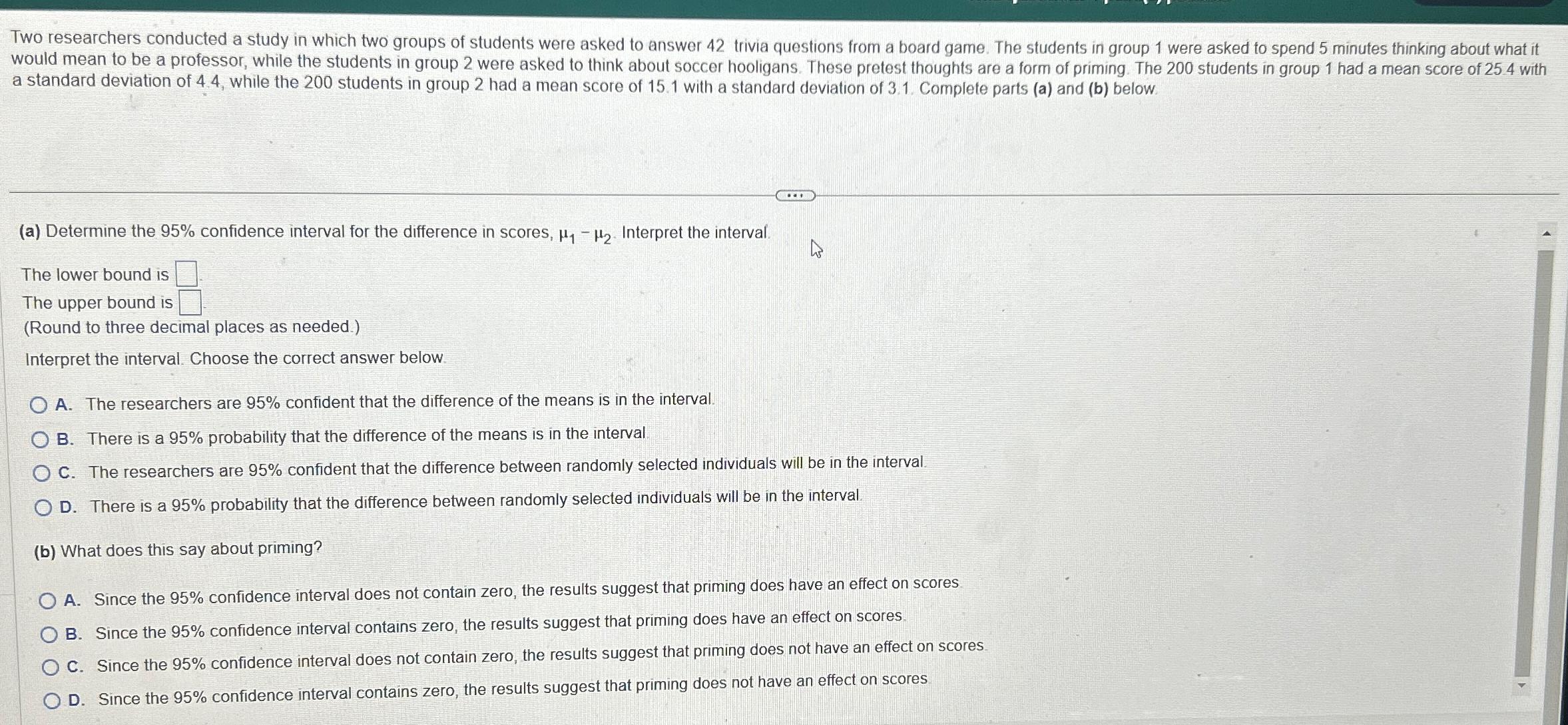 Solved a standard deviation of 4.4 , ﻿while the 200 | Chegg.com