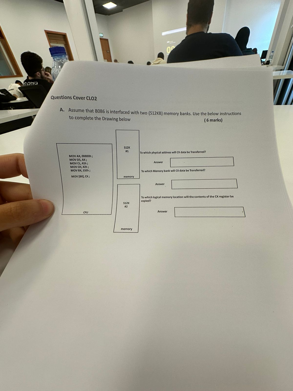 Solved Questions Cover CLO2A. ﻿Assume that 8086 ﻿is | Chegg.com