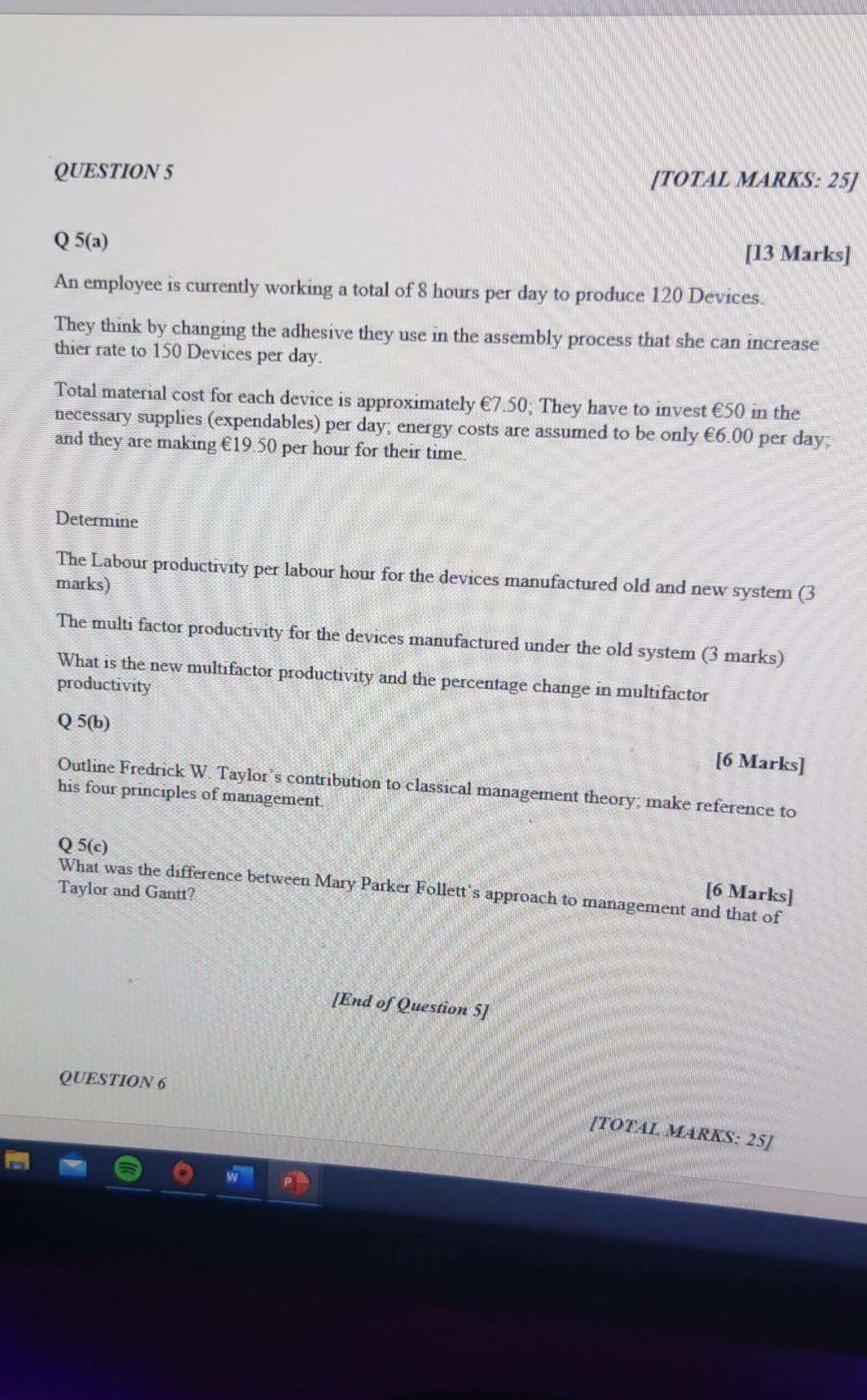 Solved QUESTIONS /TOTAL MARKS: 25) Q 5(a) [13 Marks] An | Chegg.com