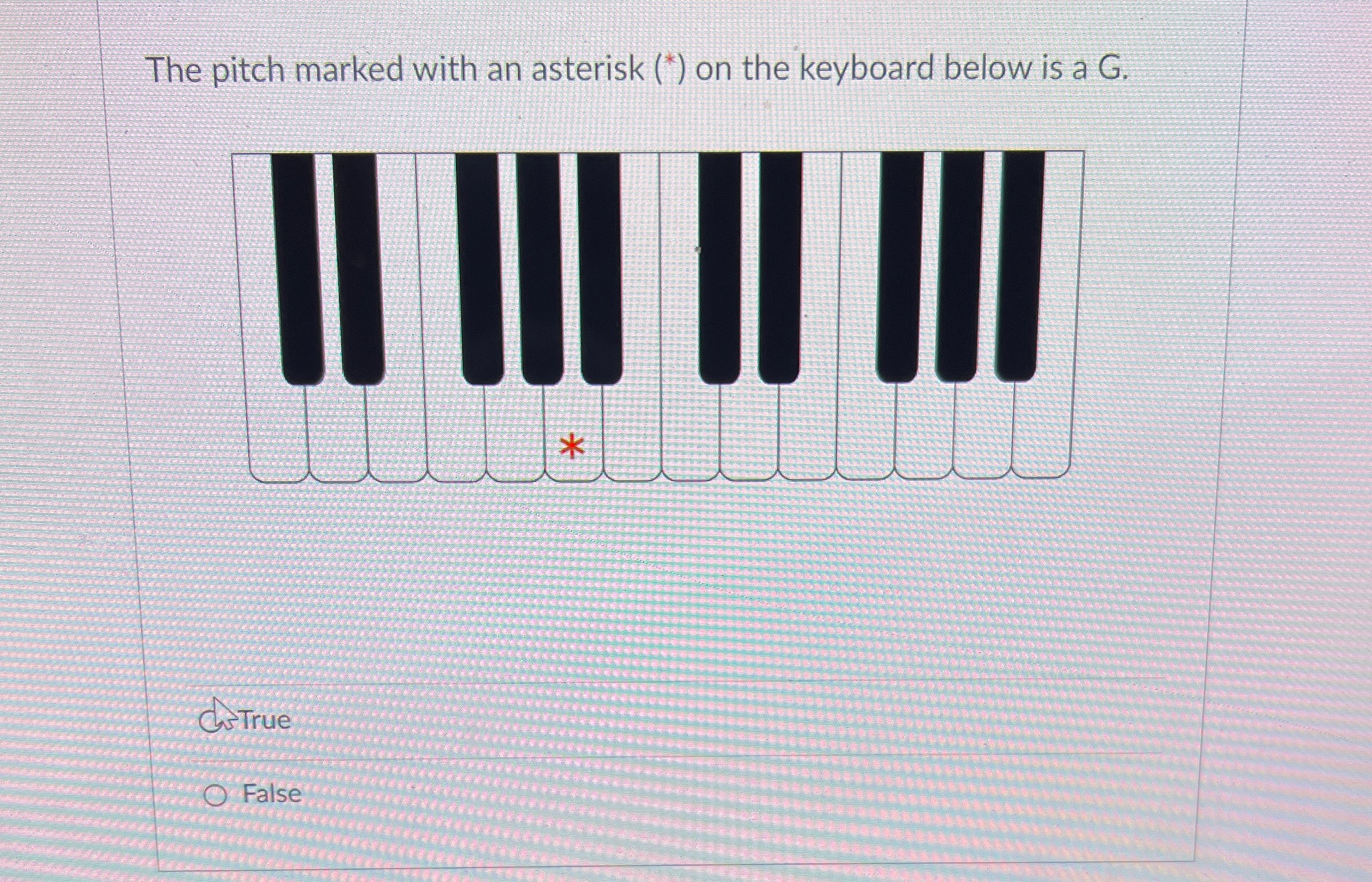 The pitch marked with an asterisk (*) ﻿on the | Chegg.com