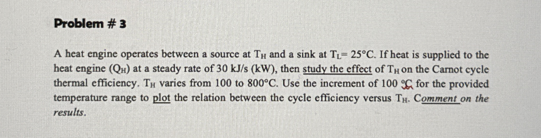 Solve the following using EES please: A heat engine | Chegg.com