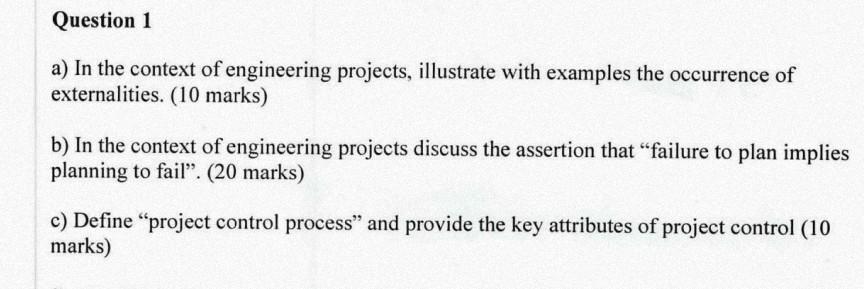 Solved a) In the context of engineering projects, illustrate | Chegg.com