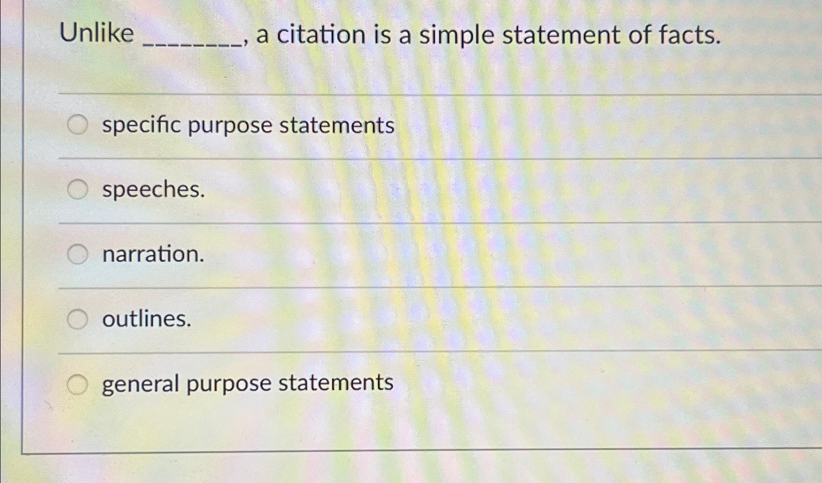 Solved Unlike , ﻿a citation is a simple statement of | Chegg.com