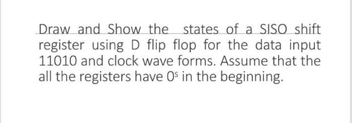 Solved Draw and show the states of a SISO shift register | Chegg.com