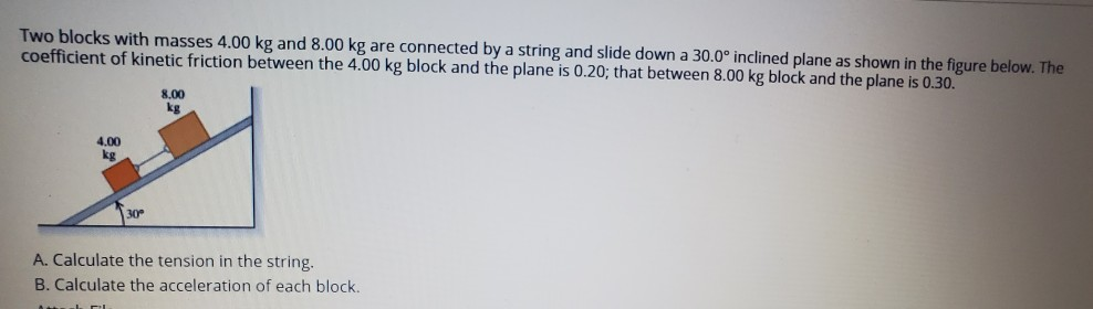 Solved Two blocks with masses 4.00 kg and 8.00 kg are | Chegg.com