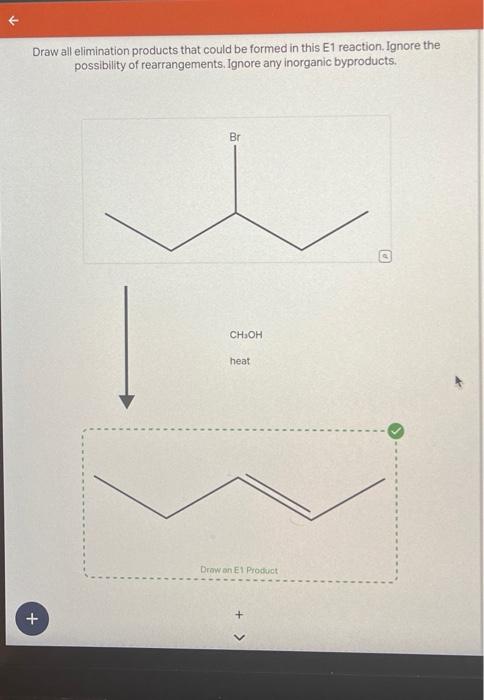 Solved Draw all elimination products that could be formed in | Chegg.com