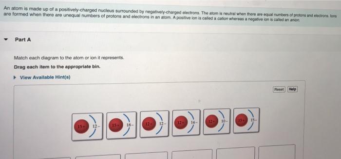 Solved An atom is made up of a positively-charged nucleus | Chegg.com