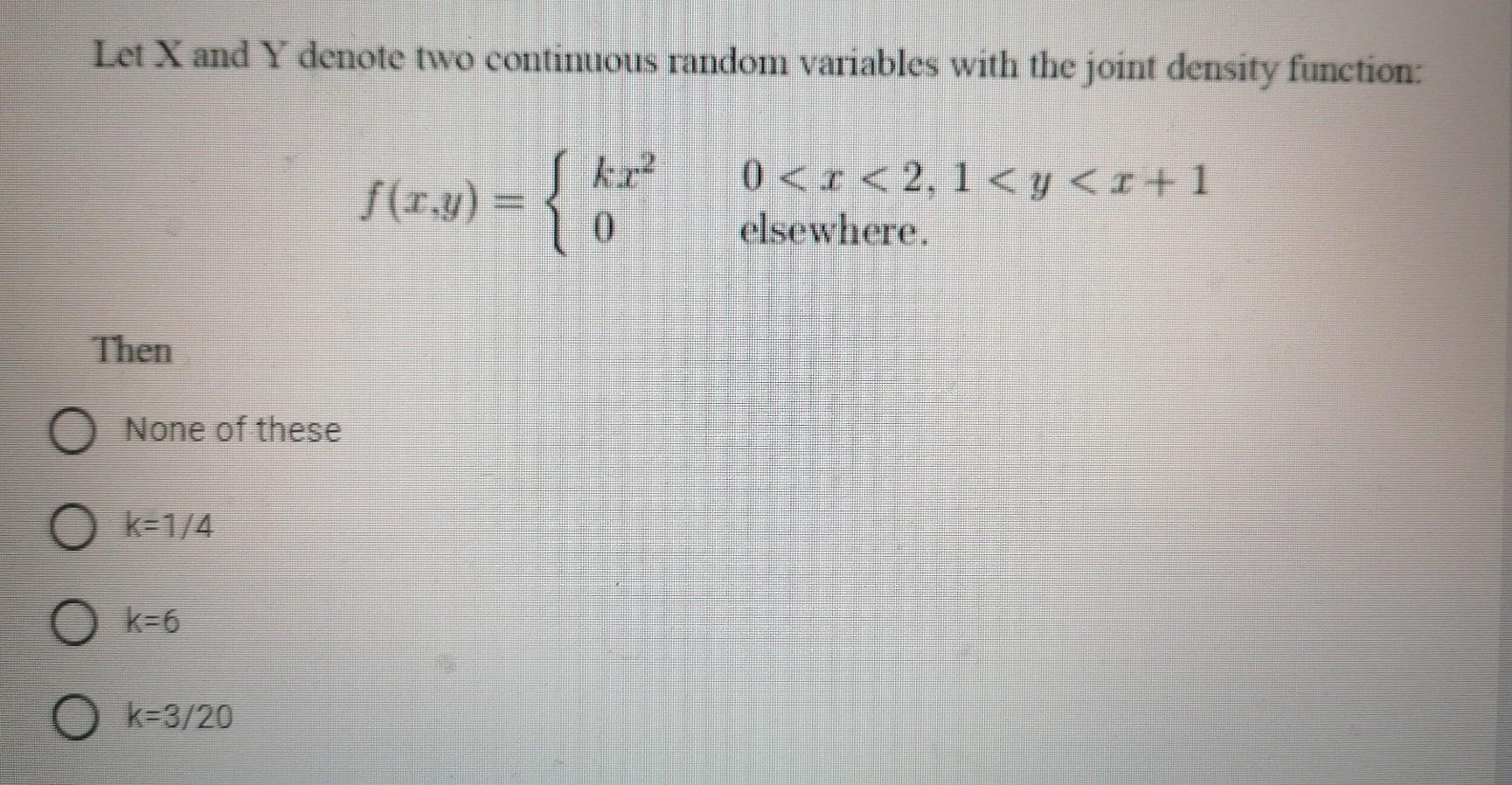 Solved Let X and Y denote two continuous random variables | Chegg.com