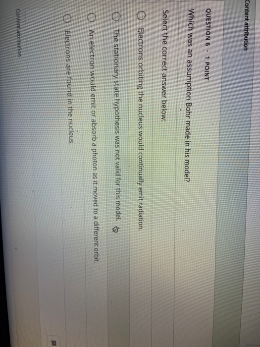 Solved Content attribution QUESTION 6 - 1 POINT Which was an | Chegg.com