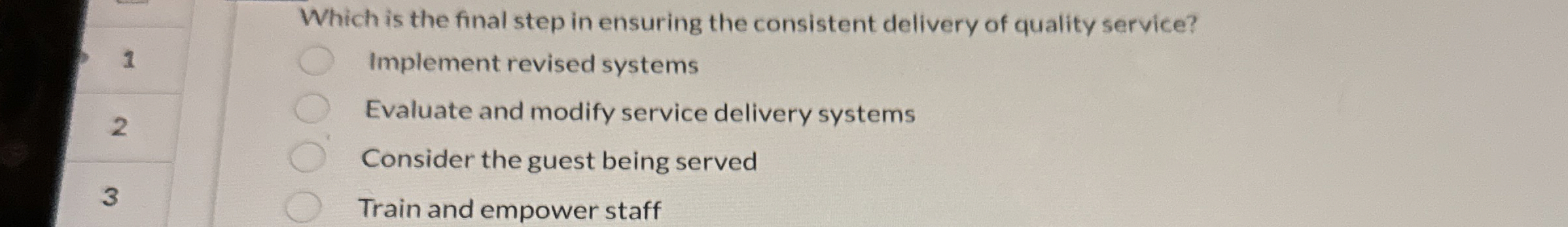 Solved Which is the final step in ensuring the consistent | Chegg.com