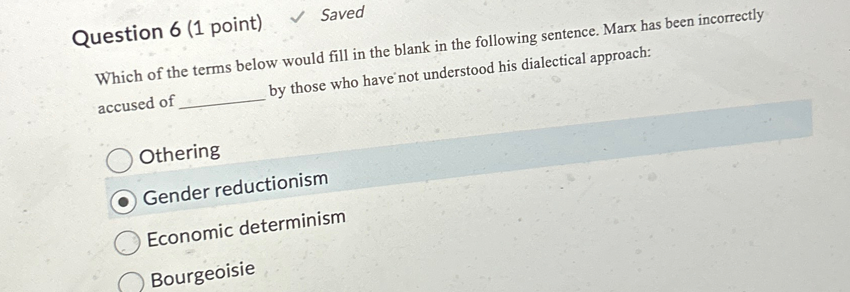 Solved Question 6 (1 ﻿point)SavedWhich of the terms below | Chegg.com