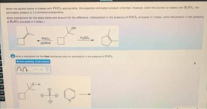 Solved When the alcohol below is treated with POCl3 and | Chegg.com