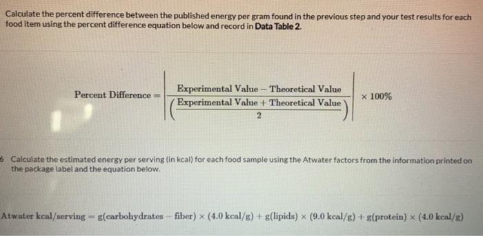 Calculate the percent difference between the | Chegg.com