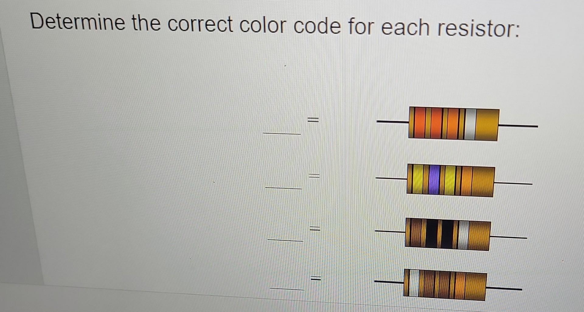 Solved Reviewing the color code, what is the number | Chegg.com