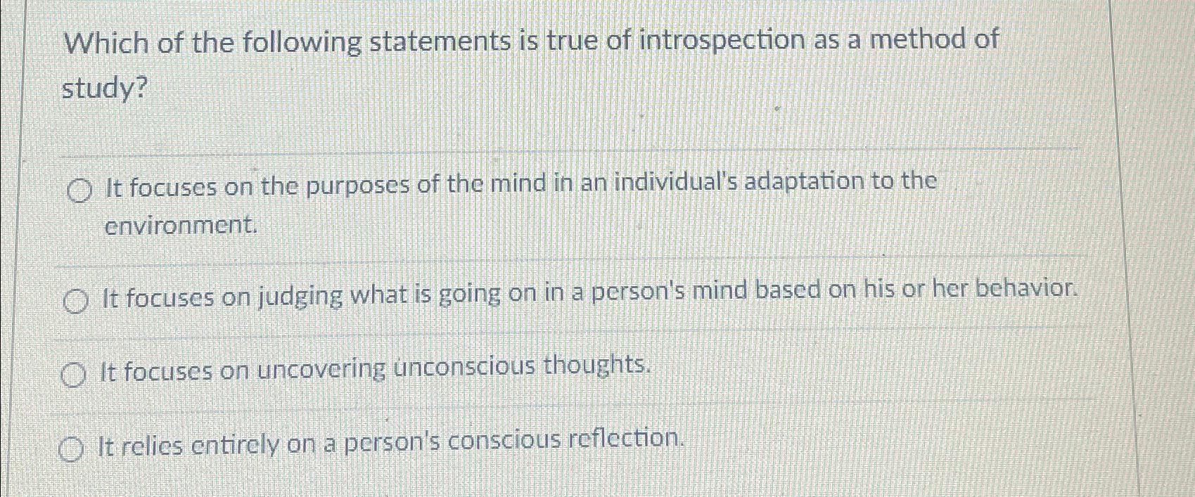 Solved Which of the following statements is true of | Chegg.com