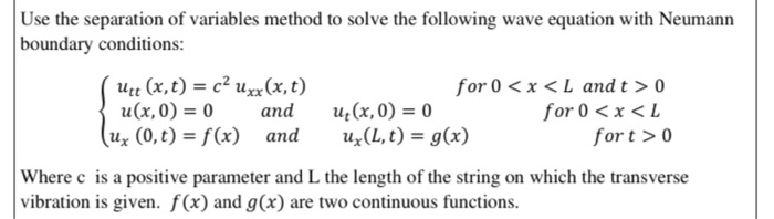 Solved Use the separation of variables method to solve the | Chegg.com