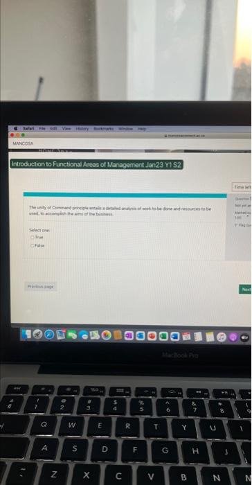 the unity of command principle entails a detailed | Chegg.com