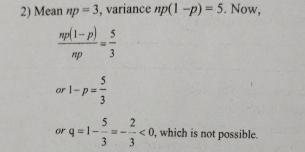 Solved Can for a binomial distribution the mean and the | Chegg.com