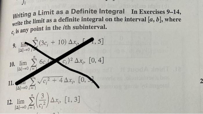 Solved Writing a Limit as a Definite Integral In Exercises | Chegg.com