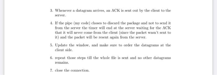 Programming Assignment 2 Implementing a Reliable Data | Chegg.com