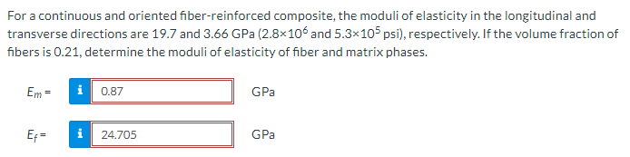 Solved For a continuous and oriented fiber-reinforced | Chegg.com
