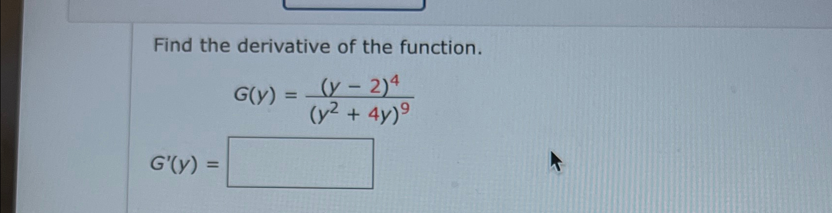 Solved Find the derivative of the | Chegg.com