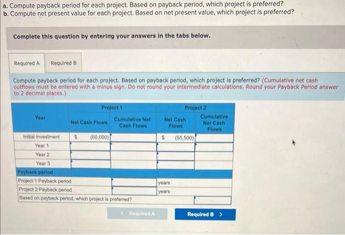 Solved Exercise 11-9 (Algo) Payback period; net present | Chegg.com