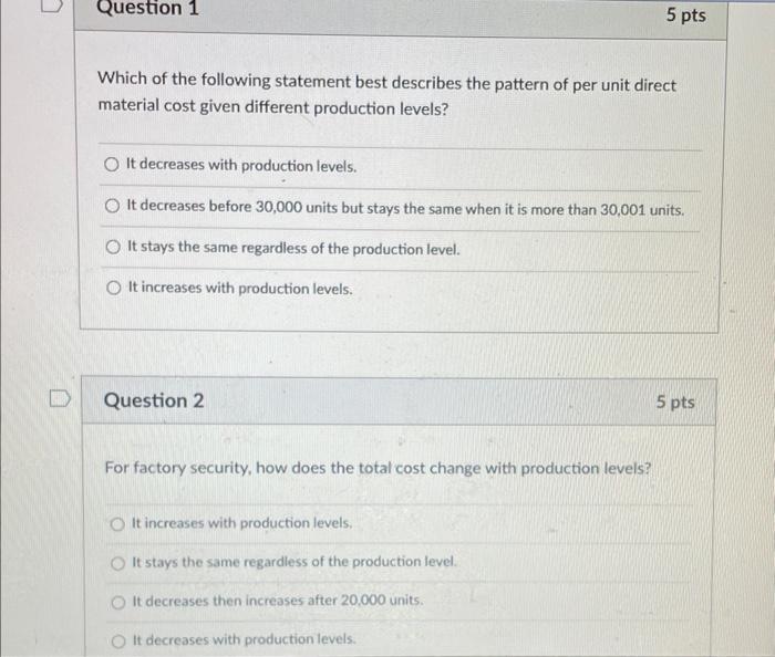 Solved Which of the following statement best describes the | Chegg.com