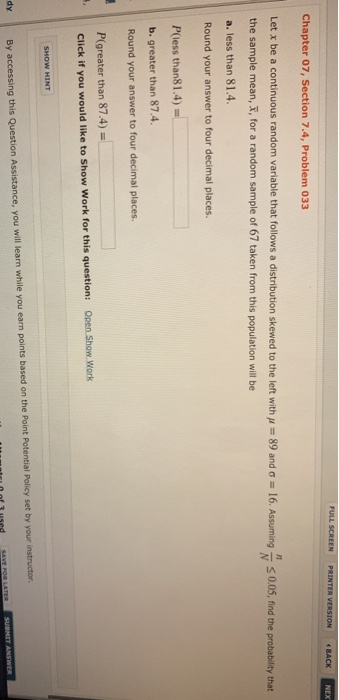 Solved FULL SCREEN PRINTER VERSION BACK NEX Chapter 07, | Chegg.com