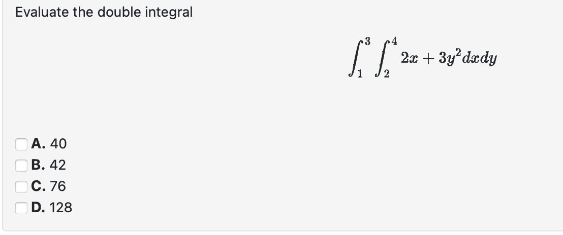 Solved Evaluate the double | Chegg.com