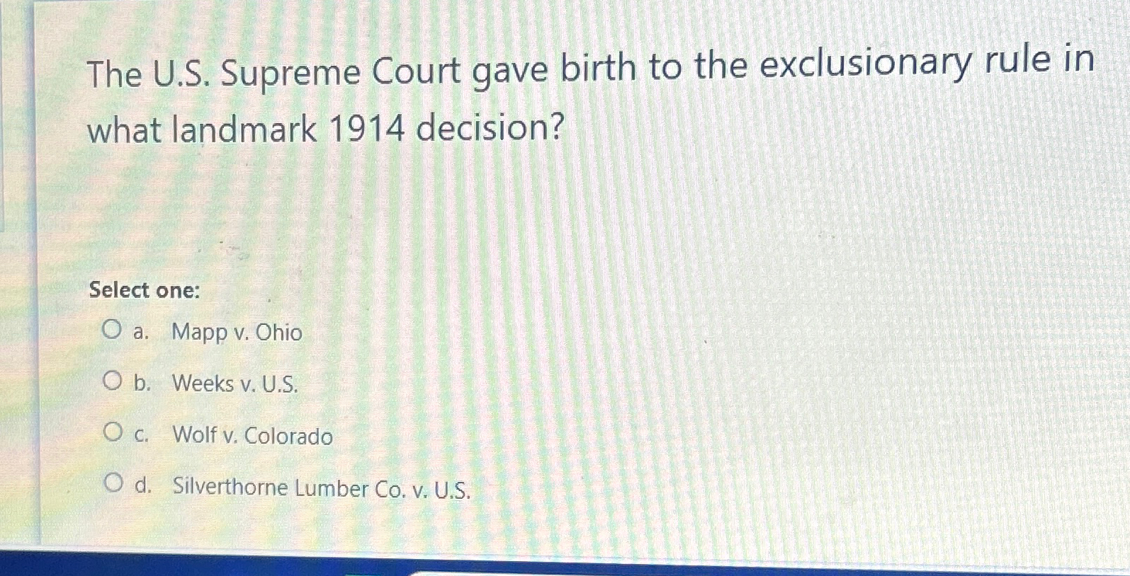 Solved The U.S. ﻿Supreme Court gave birth to the | Chegg.com
