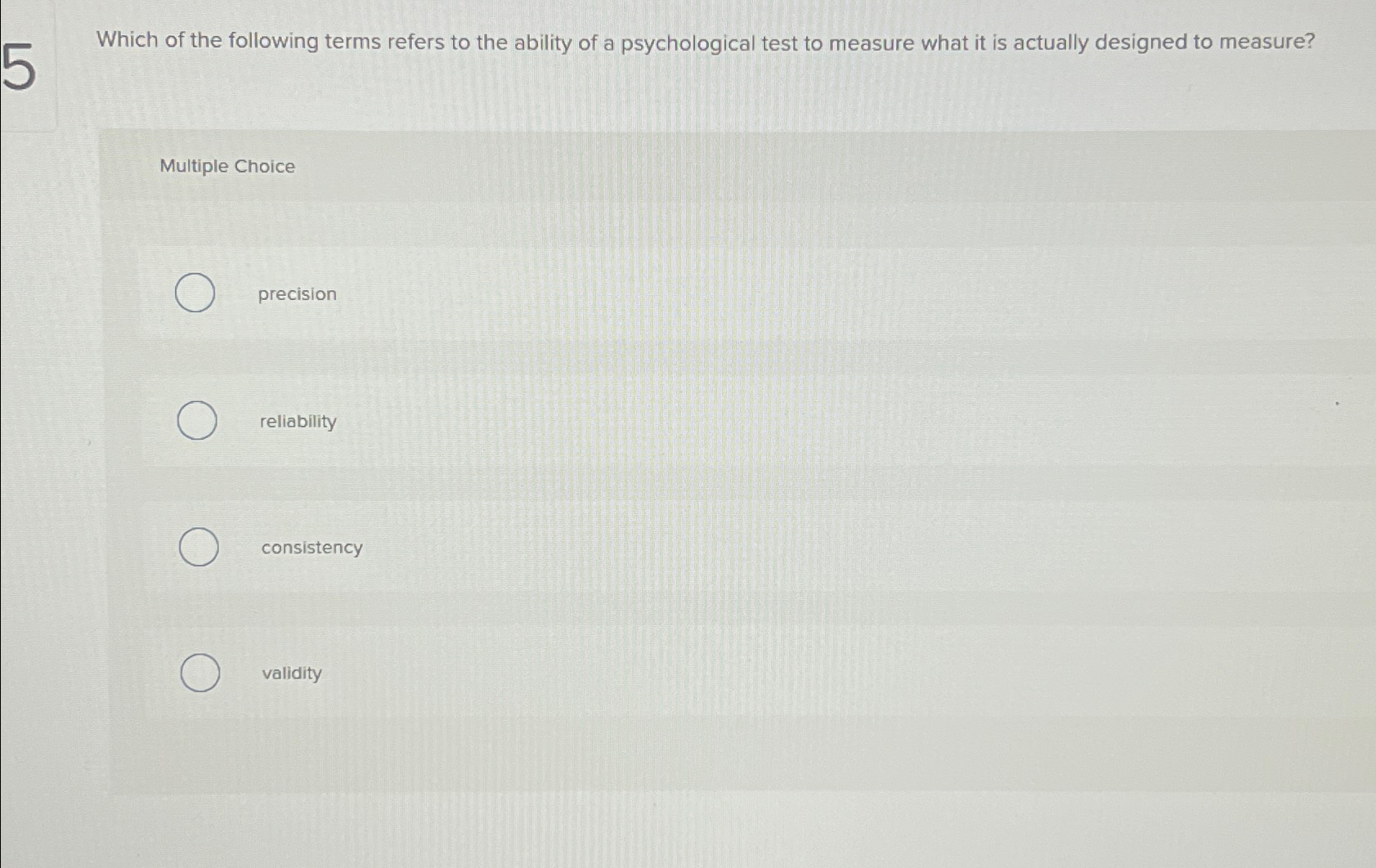 Solved Which of the following terms refers to the ability of | Chegg.com
