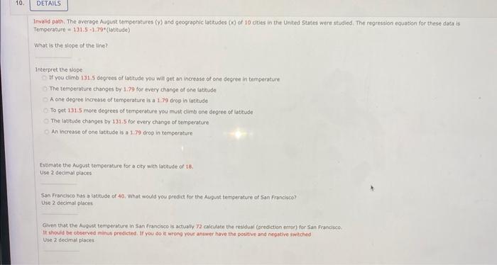 Wat is the slope of the tne? terfors the sloce If you | Chegg.com