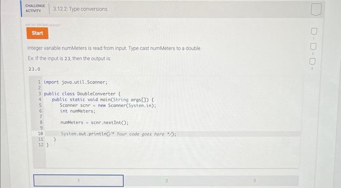 Solved Integer Variable Nummeters Is Read From Input Type