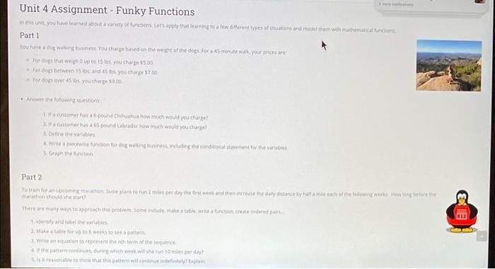 Unit 4 Assignment - Funky Functions In this unit you | Chegg.com