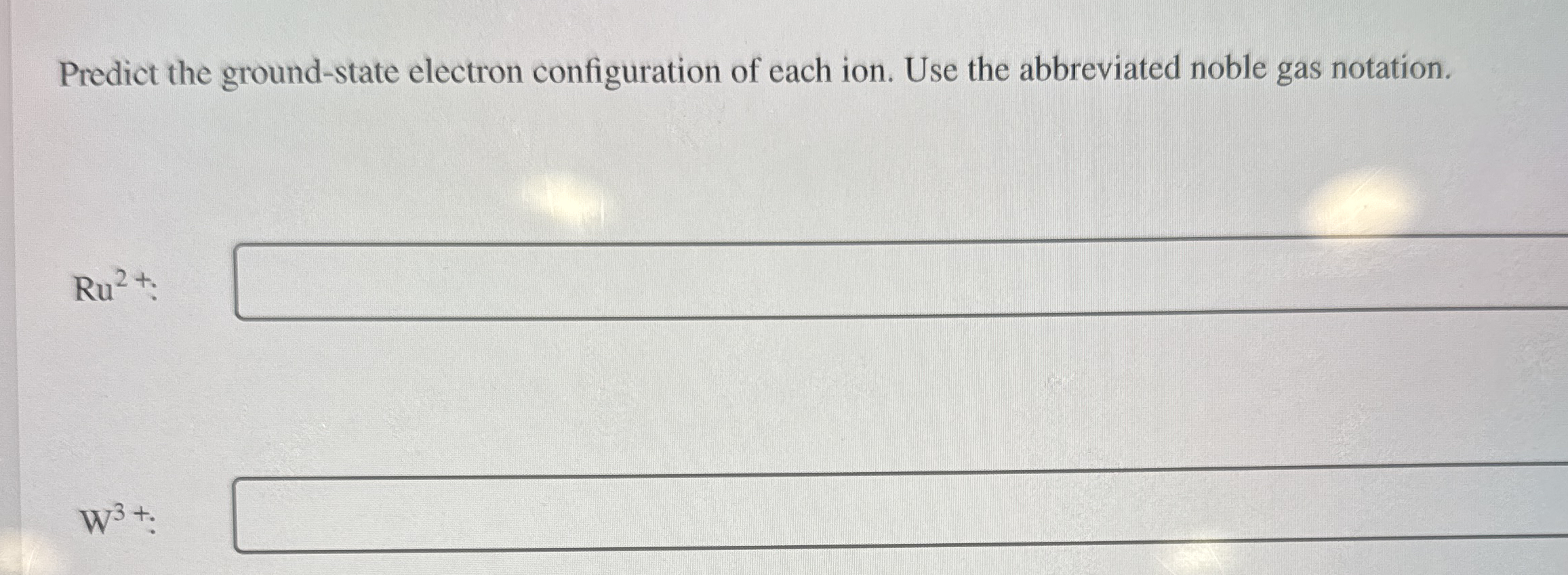 Solved Predict The Ground State Electron Configuration Of