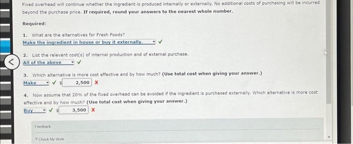 Solved Structuring a Make-or-Buy Problem Fresh Foods, a | Chegg.com